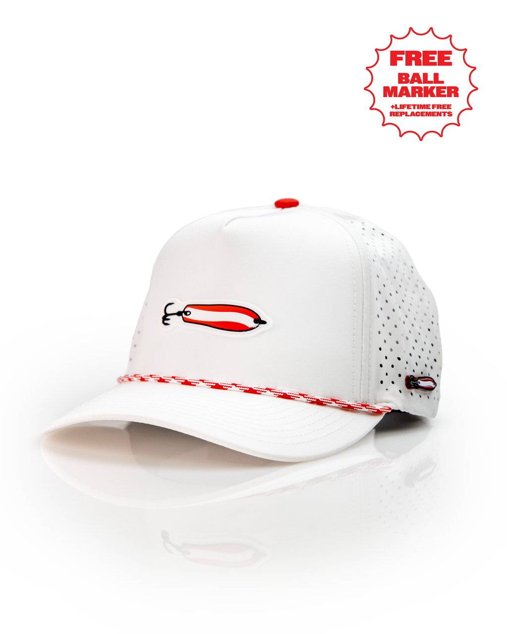 Dare Devil Spoon White | Perforated Rope Hat | Custom-Branded Snapback ...