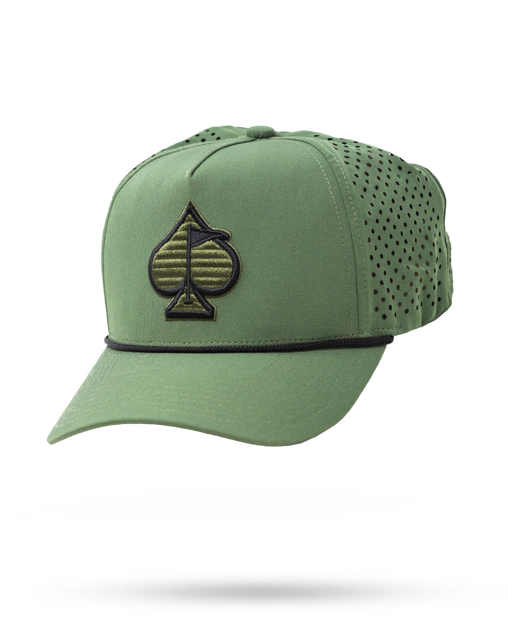 Perforated Golf Rope Hat - Olive