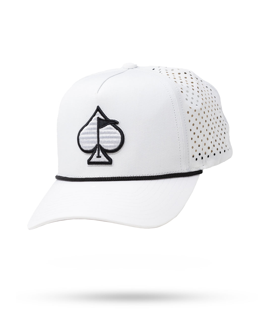 Perforated Golf Rope Hat - White