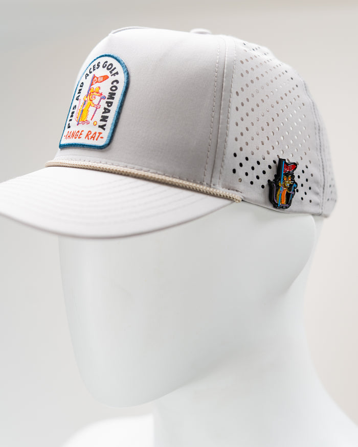 Perforated Rope Hat | Range Rat | Bone | Custom Branded Snapback