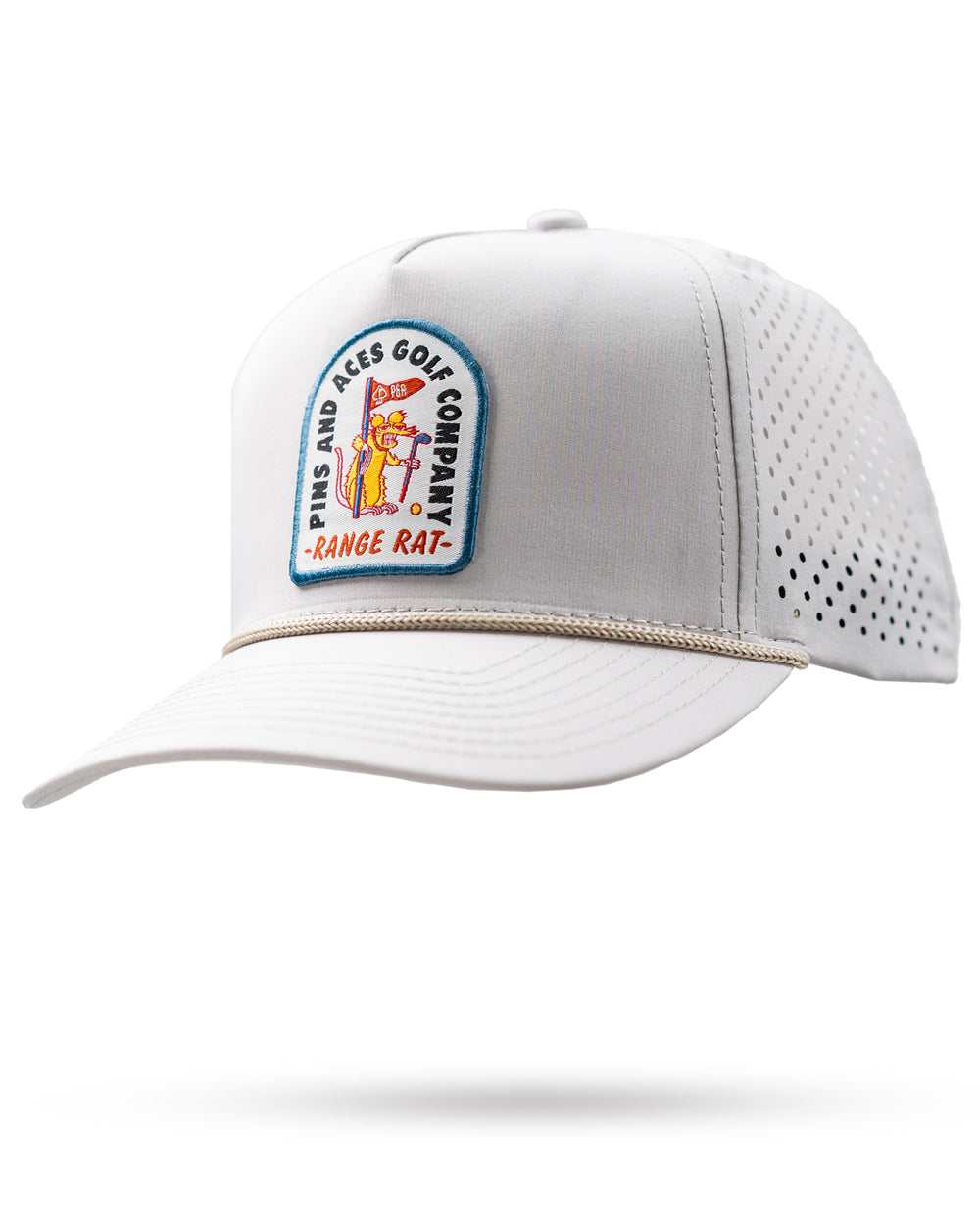 Perforated Rope Hat | Range Rat | Bone | Custom Branded Snapback