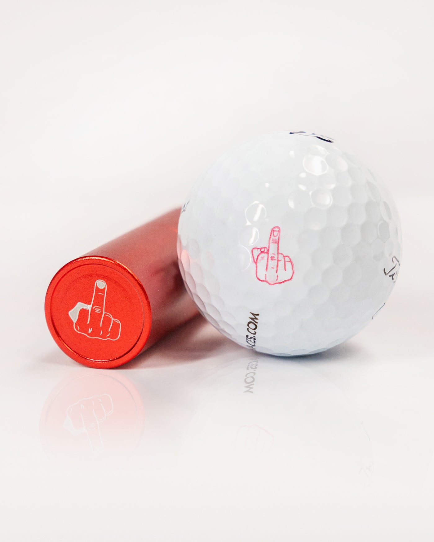Pins & Aces Middle Finger Ball Stamp | Red Ink, Won't Fade!