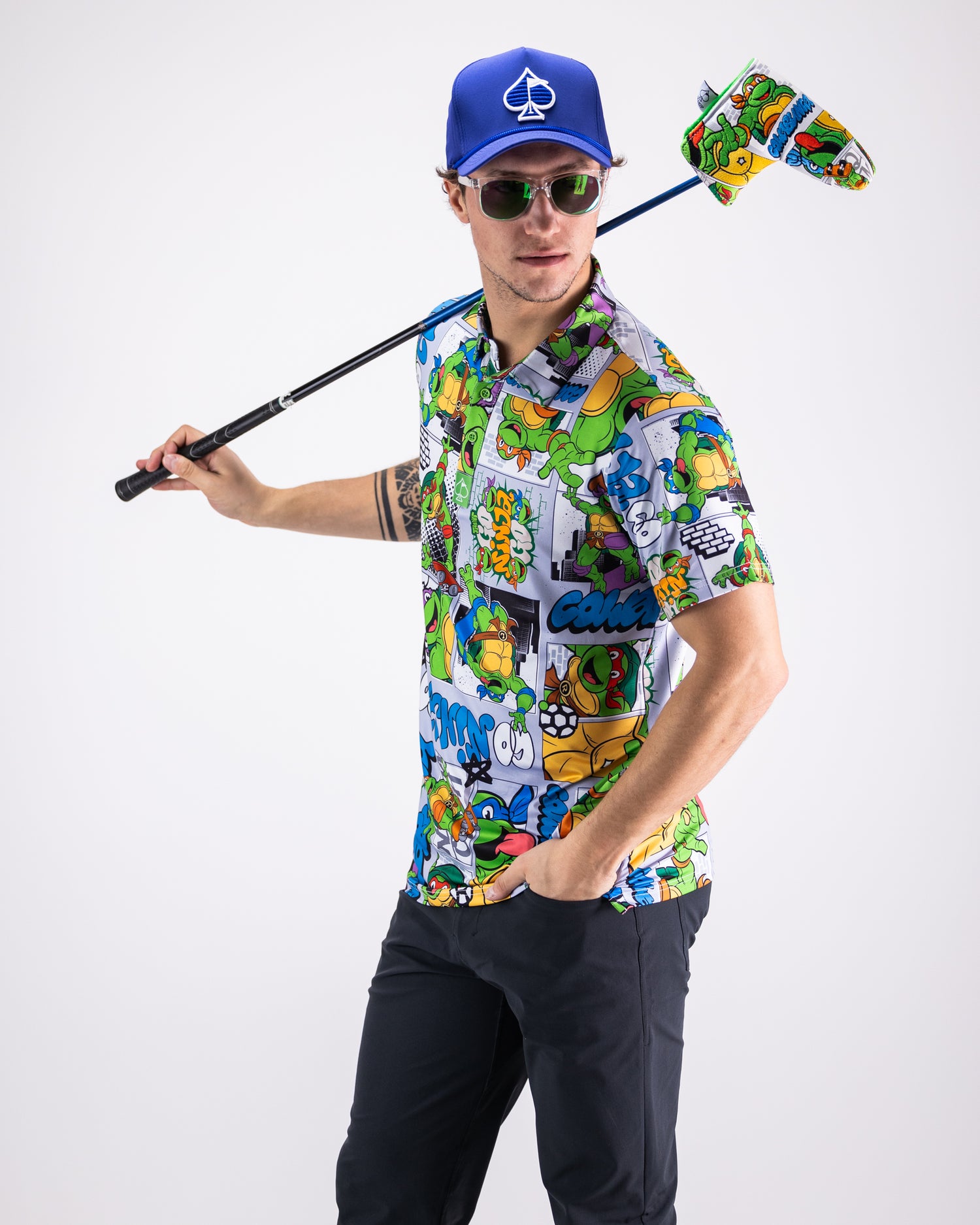 Men's Golf Polo TMNT - Comic Strip Polo