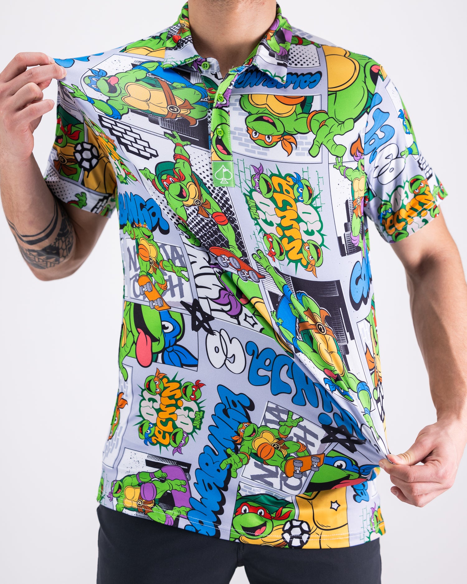 Men's Golf Polo TMNT - Comic Strip Polo