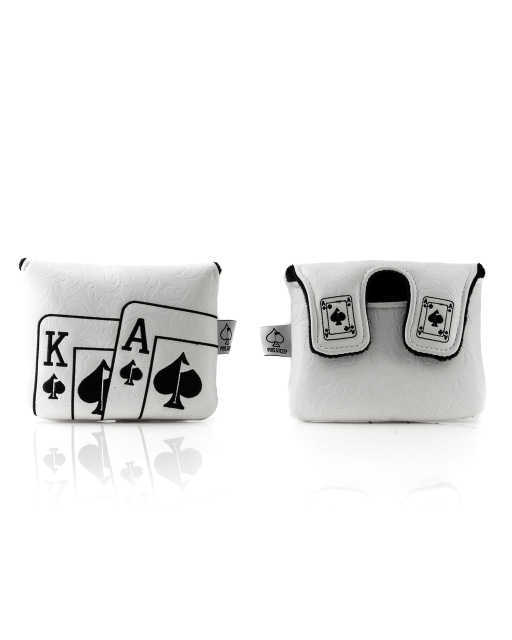 White Out Ace Of Spades Mallet Putter Cover | Pins & Aces